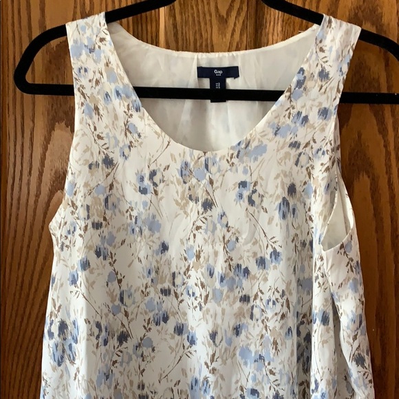 GAP | Tops | Gap Beigh Blue Brown Tank Top S | Poshmark